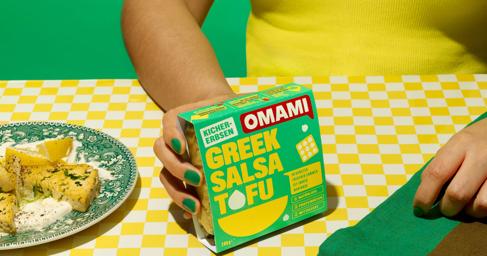 Home - omami | Tofu aus Kichererbsen mit einer Marinade zum Reinlegen